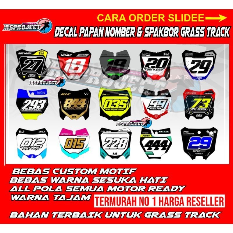 Jual STIKER PAPAN NOMER GRASS TRACK FREE DESAIN / BEBAS GAMBAR MURAH ...