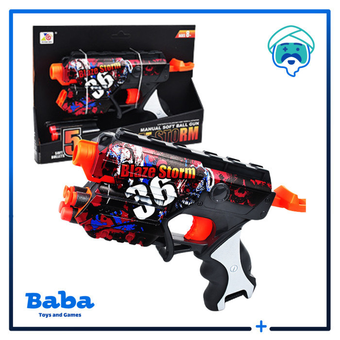 Jual MAINAN BLAZE STORM MANUAL SOFT BULLET GUN 7200 ORIGINAL NEW NOT ...