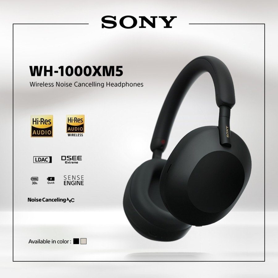 Jual Sony WH-1000XM5 / WH1000XM5 / WH1000 XM5 Noise Cancelling Headphone | Shopee Indonesia