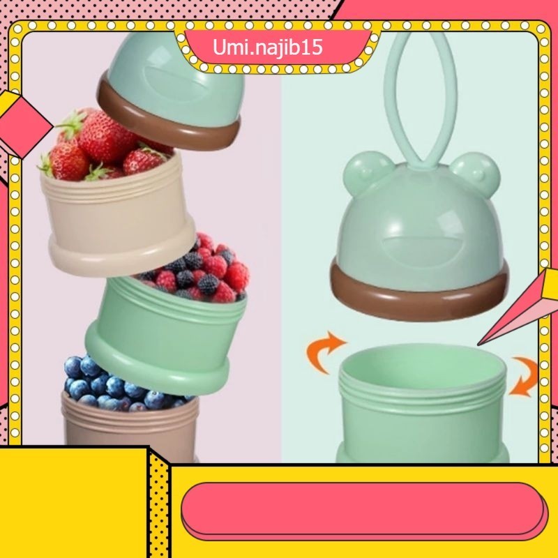 Jual ( UMI) Wadah Tempat Susu 3susun travel / Kontainer susu Bayi ...