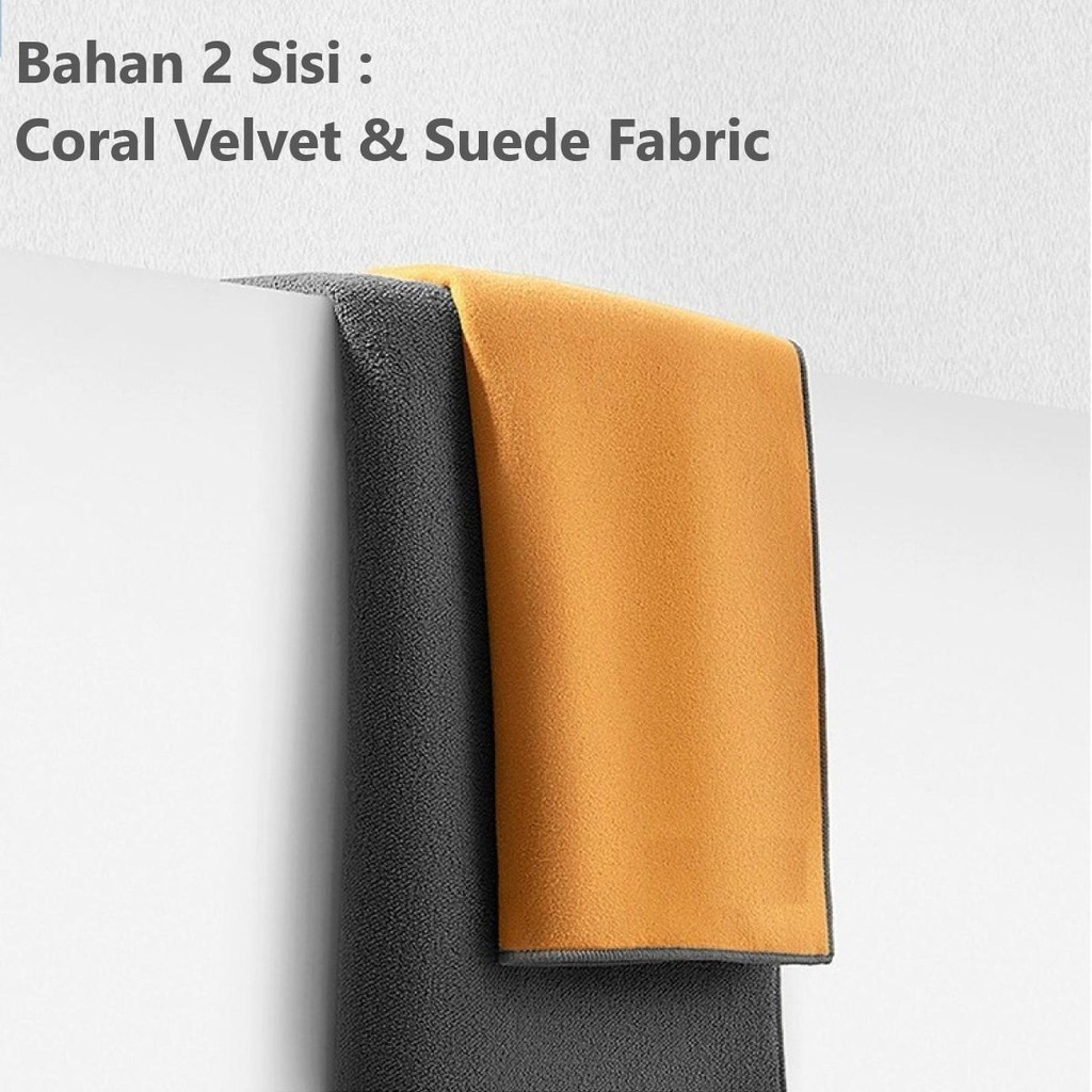 Jual Wemee - Kain Lap Mobil Uk 45 x 45 - 2 Sisi Bahan Coral Velvet dan ...