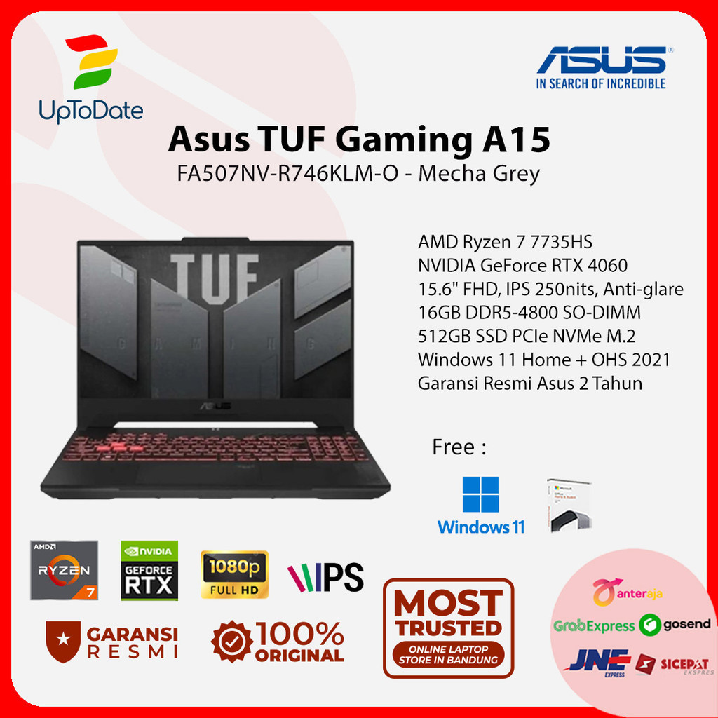 Jual ASUS TUF A15 FA507NV-R746KLM-O Ryzen 7 7735HS 16GB 512GB W11 ...
