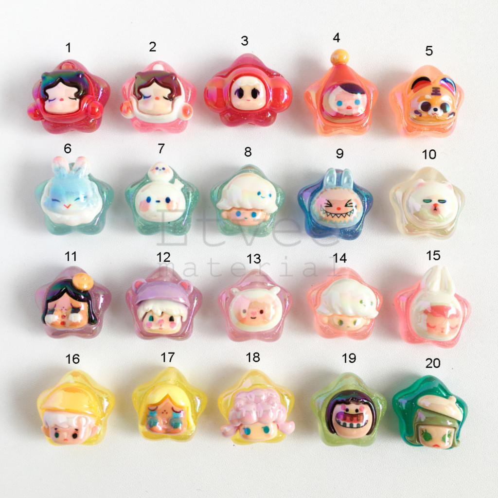 Jual Mote manik UV bead 3D Bintang Karakter | Shopee Indonesia