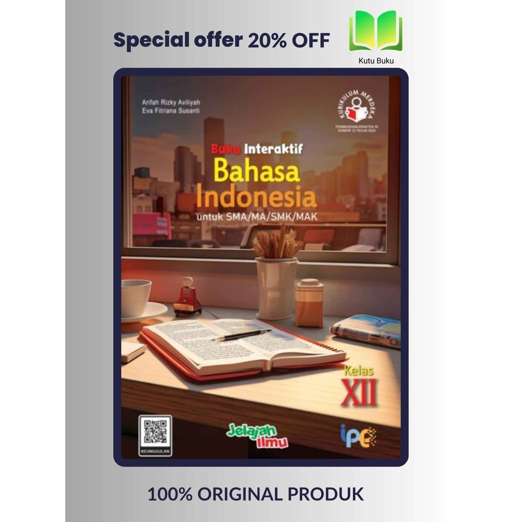 Jual Buku Paket Interaktif Bahasa Indonesia Kelas 12/XII SMA/MA Kurikulum Merdeka Intan pariwara ...