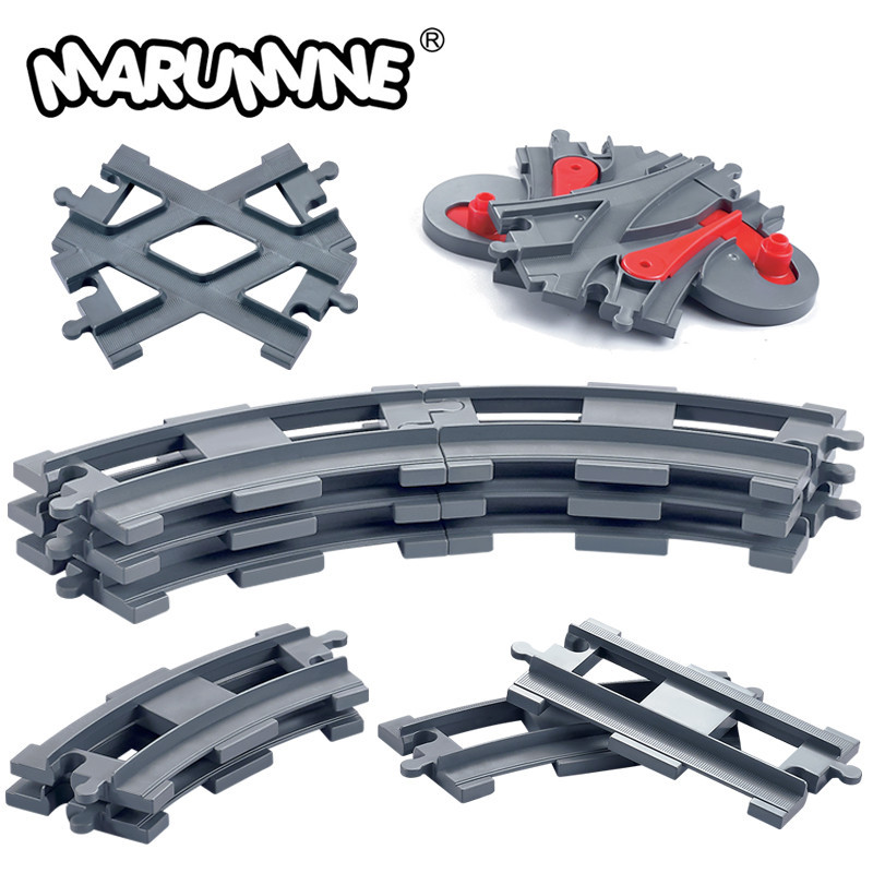 Jual Marumine 8PCS Block Train Straight Curved Track Crossover Parts ...