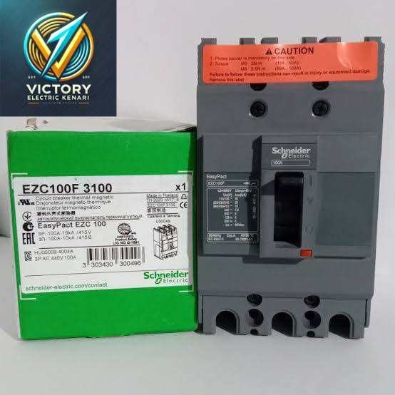 Jual SCHNEIDER MCCB 10KA EZC100F 3P 100A EZC100F3100 | Shopee Indonesia
