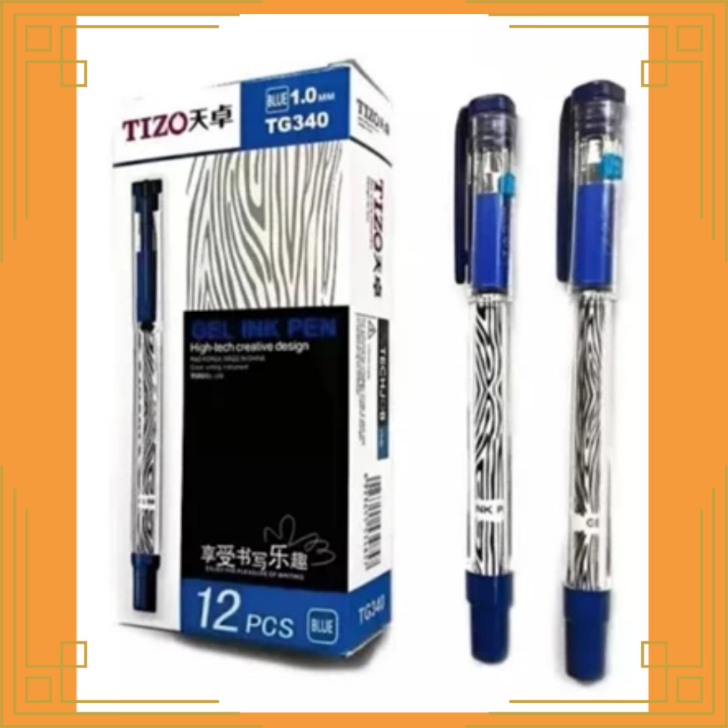 Jual TIZZO Pena tinta gel 1.0 hitam dan biru (pcs) | Shopee Indonesia