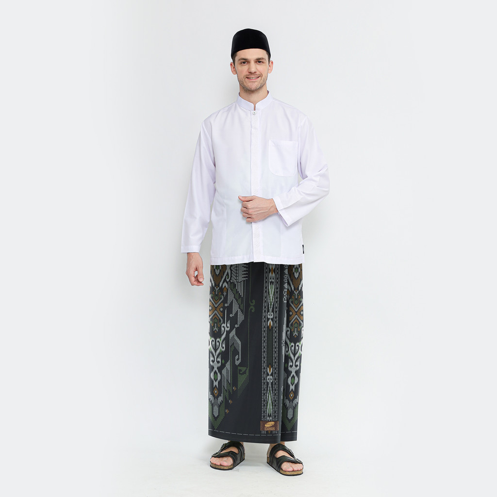 Jual Sarung ATLAS Idaman 555 Harmoni Motif BHS MSB 01 Hitam Hijau ...