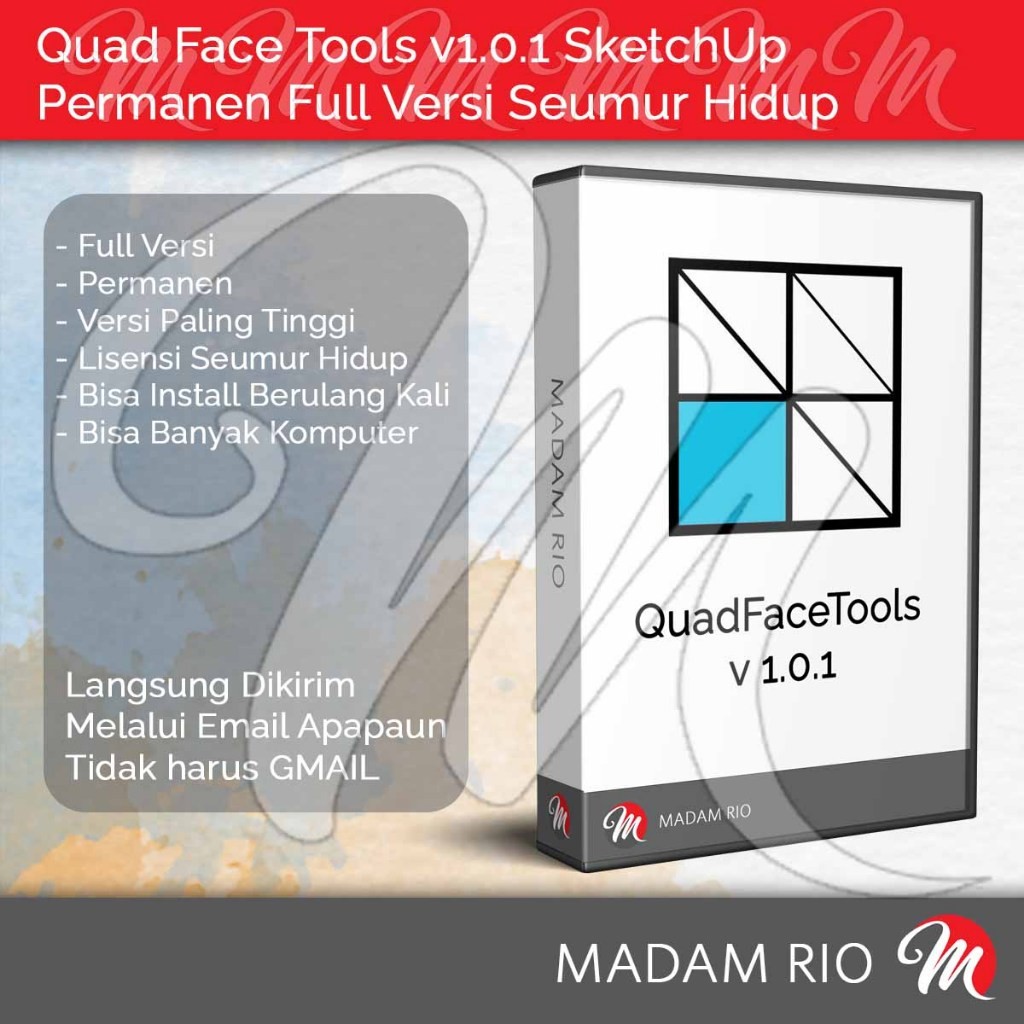 Jual Quad Face Tools SketchUp Lisensi Permanen Seumur Hidup | Shopee Indonesia