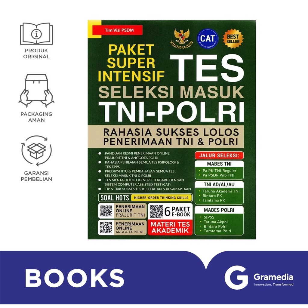 Jual Paket Super Intensif Tes Seleksi Masuk TNI-POLRI ( Tim Visi PSDM ...