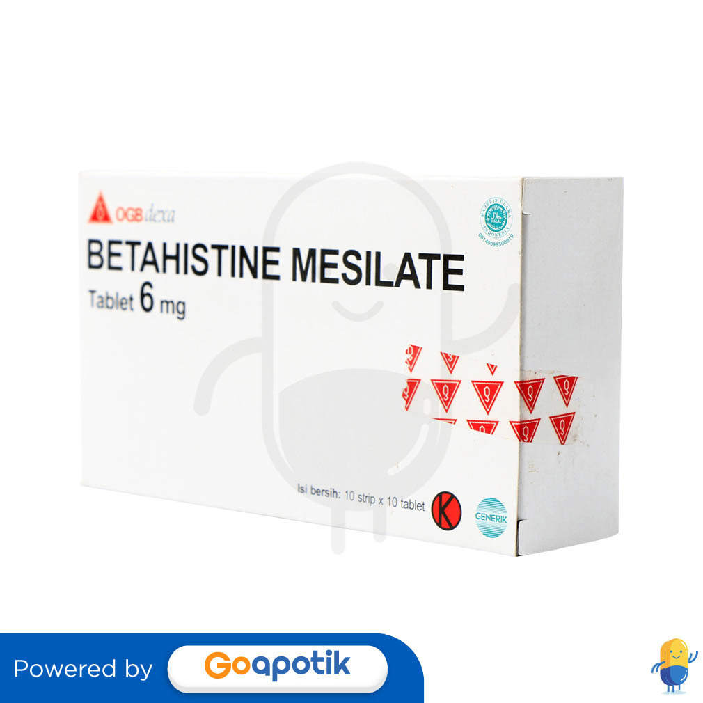 Jual Betahistine Mesilate Ogb Dexa Medica 6 Mg Box 100 Tablet / Vertigo ...