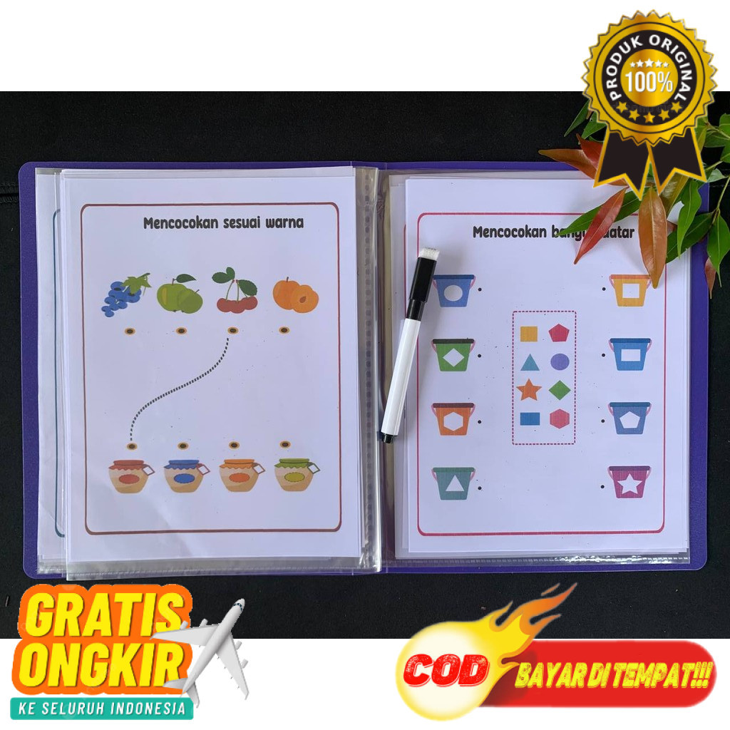 Jual Buku Belajar Anak Pra-PAUD WORKSHEET ANAK BUKU AKTIFITAS ANAK PAUD ...