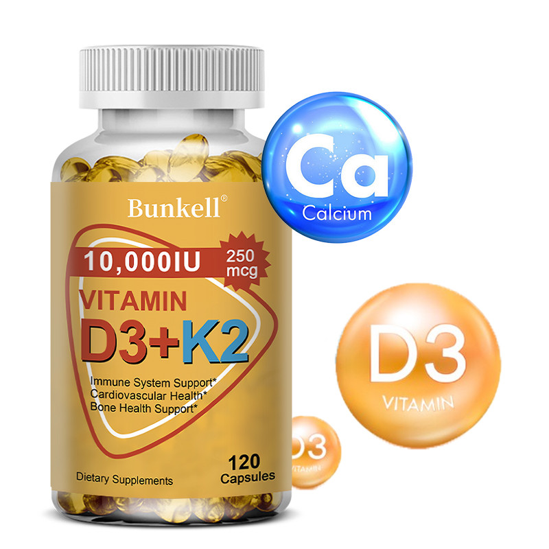 Jual Bunkell Vitamin D3K2 1000 IU Vitamin D3 + 200 mcg Vitamin K2 ...