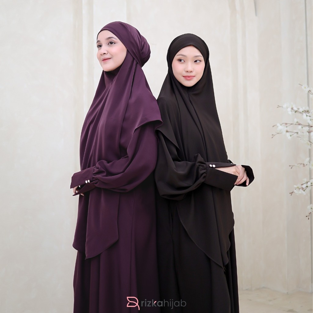 Jual Rizka Hijab - Jena Abaya Set Khimar Anti UV | Shopee Indonesia
