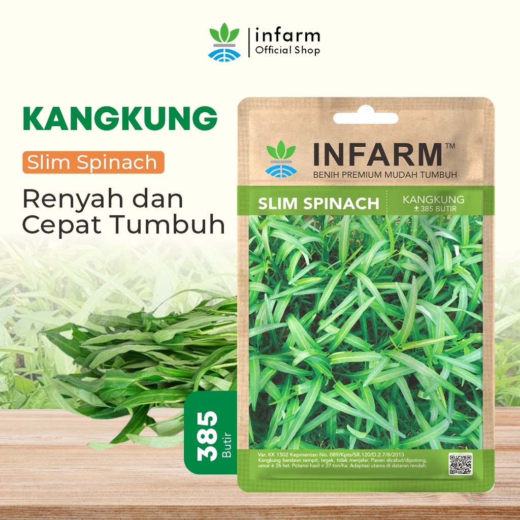 Jual INFARM - Benih Sayur Kangkung Slimspinach, Benih Unggul Sayur ...
