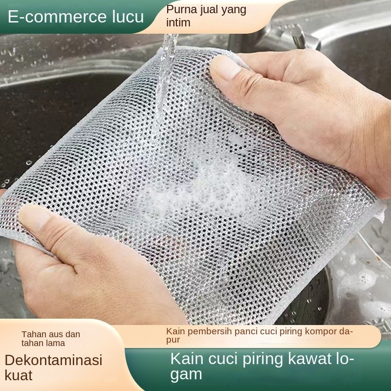 Jual Kain Lap Dapur Kawat Cuci Piring Kawat Halus Tidak Merusak Panci ...