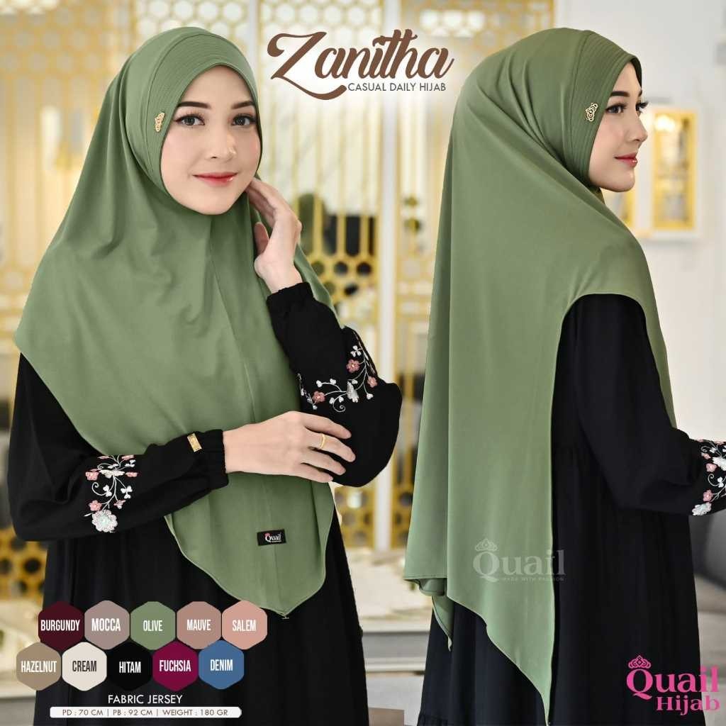 Jual Zanitha Casual Hijab Original Quail Jilbab Wanita Jersey Size Sesuai FOTO | Shopee Indonesia