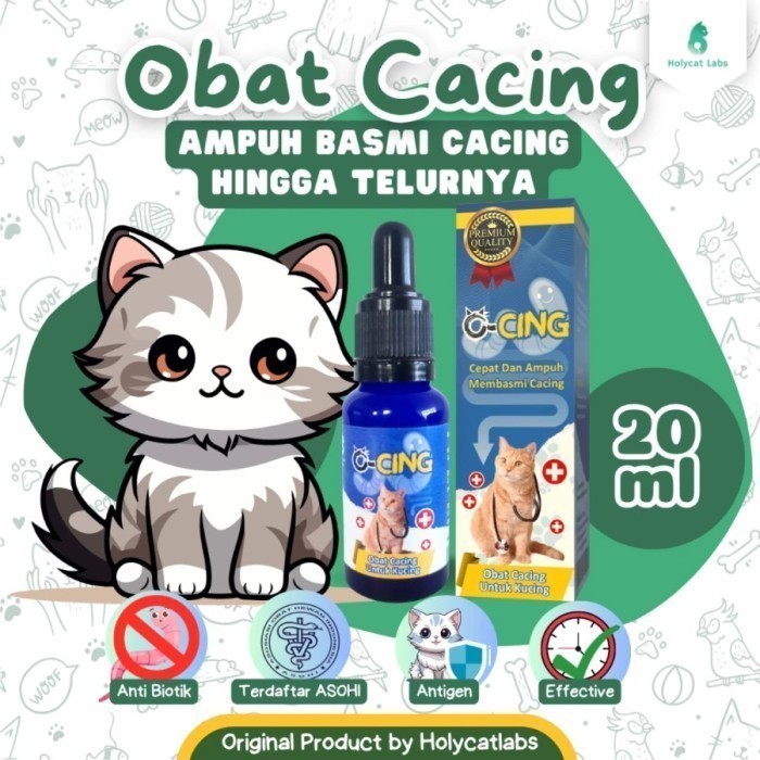 Jual OCING O-CING Obat Cacing Kucing Ampuh 20ml | Shopee Indonesia
