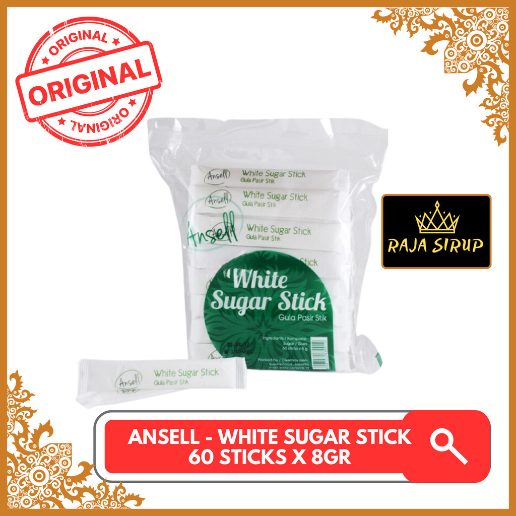 Jual Ansell White Sugar Stick / Gula Pasir Stik / Gula sachet 60's ...