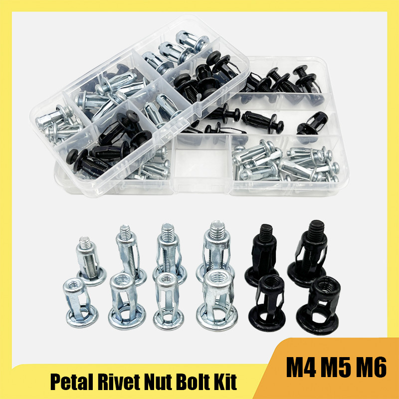 Jual M4 M5 M6 Expansion Clamp Petal Rivet Lock Jack Nut Screw Hollow ...