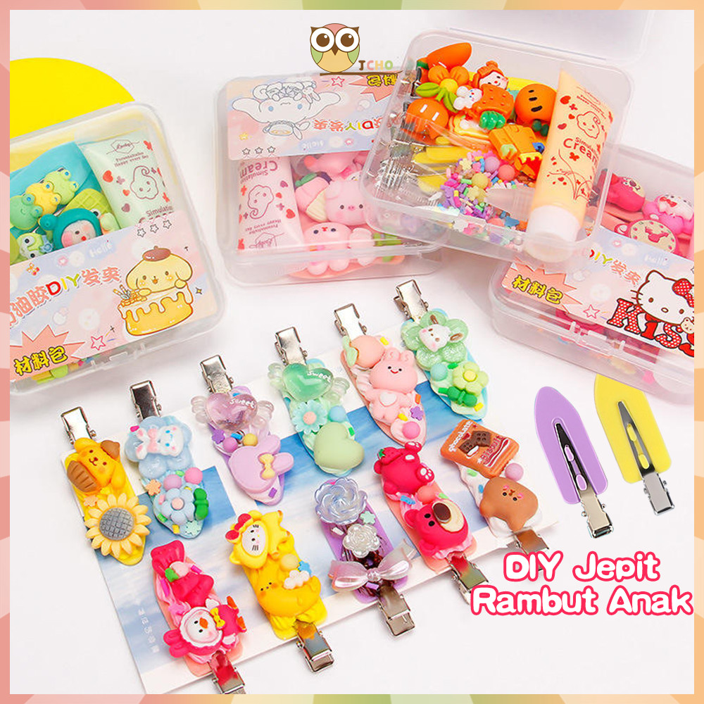 Jual JCHO DIY Jepit Rambut Krim Bahan Lem Jepit Rambut Paket Anak Buata ...