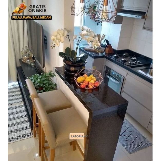 Jual Meja Bar Minimalis Motif Granit Hitam Tinggi 95 Cm Lebar 40 Cm ...