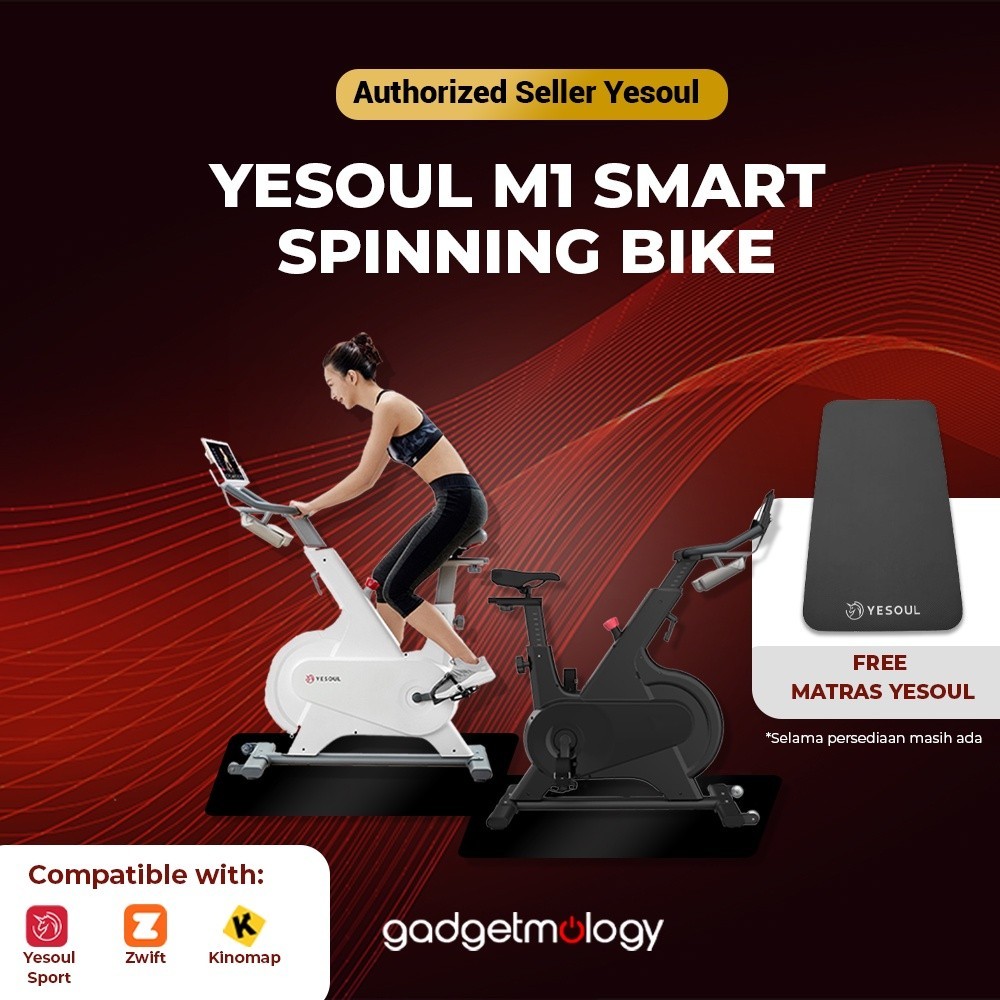 Jual YESOUL M1 Smart Spinning Bike Alat Fitness Sepeda Statis Indoor Fitnes Olahraga RESMI ...