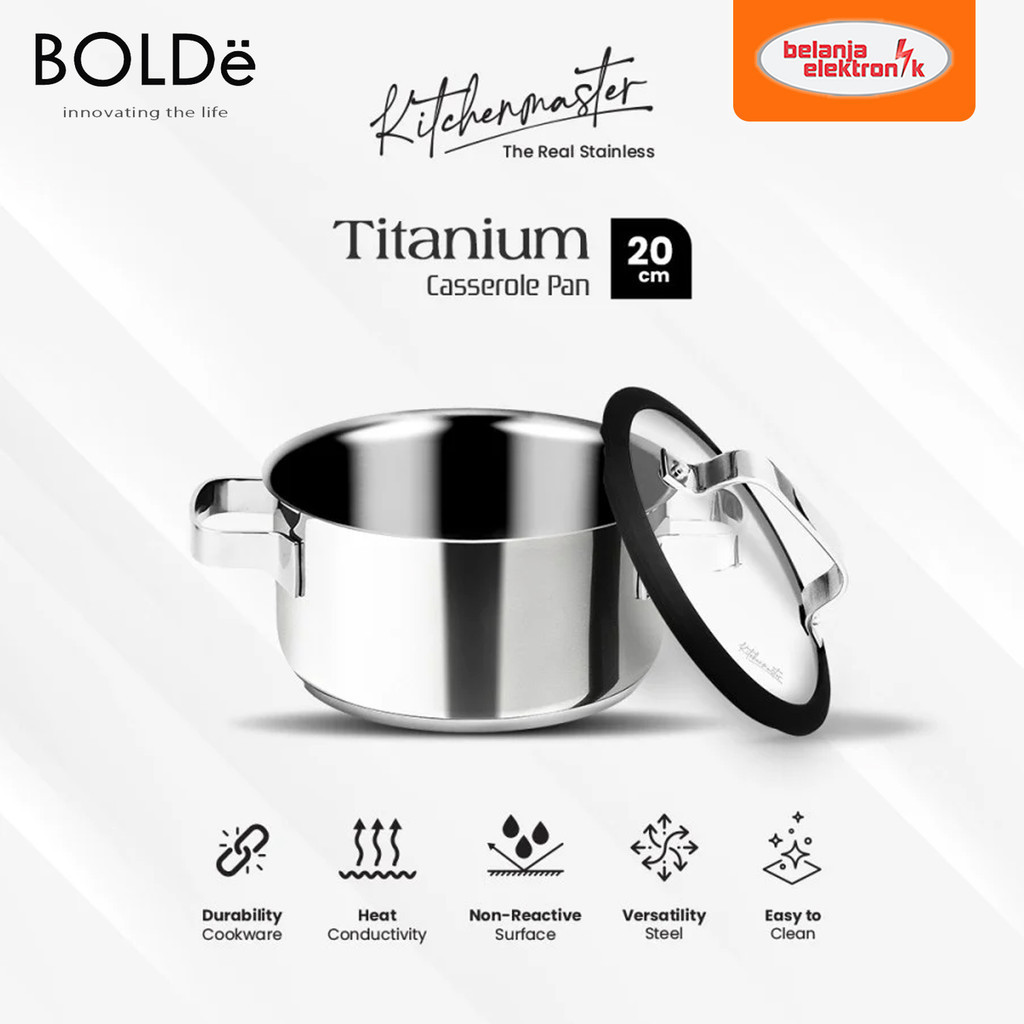 Jual BOLDE KITCHENMASTER TITANIUM CASSEROLE 20CM | Shopee Indonesia