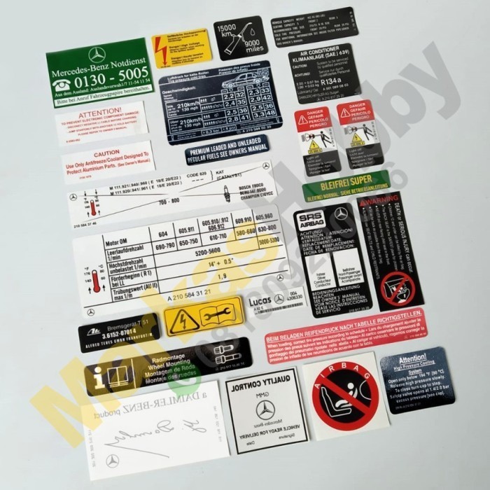 Jual Sticker Mercedes-Benz W210 Warning Set | Shopee Indonesia