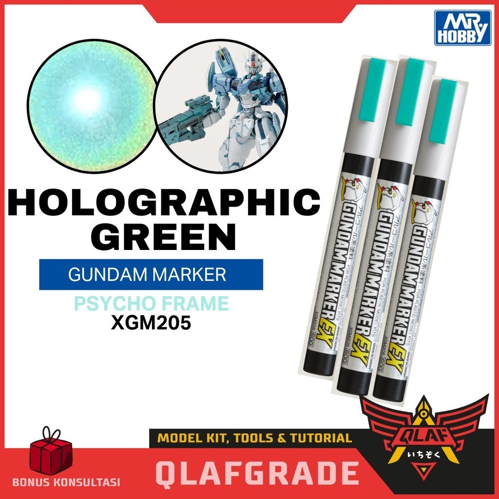 Jual Gundam Marker HOLOGRAPHIC GREEN PSYCHO FRAME XGM205 | Shopee Indonesia