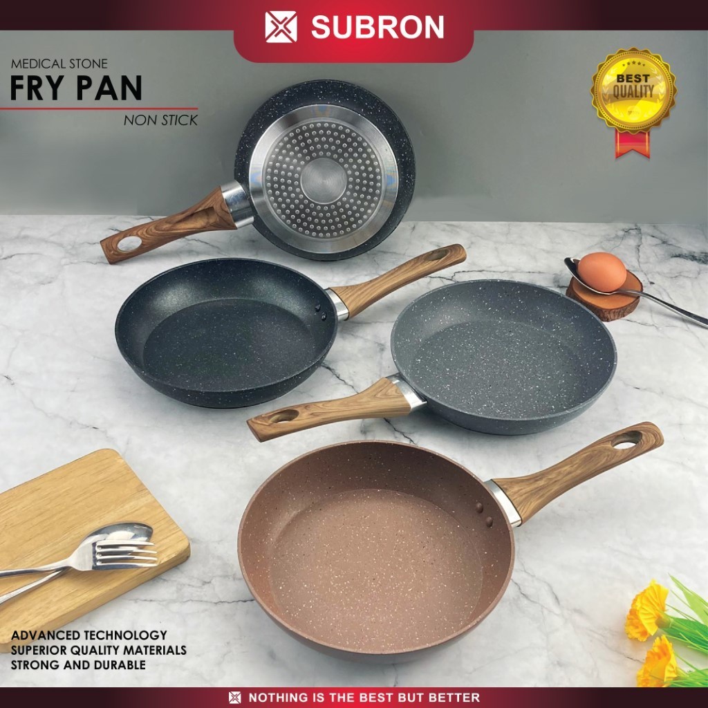Jual SUBRON Frying Pan Fry Pan Frypan Teflon Batu Medis Penggorengan ...