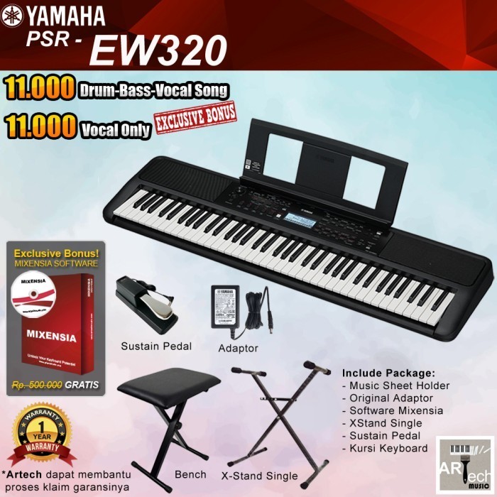 Jual Keyboard Yamaha PSREW320/ PSR EW320 /PSR EW 320 /E W320 Garansi ...