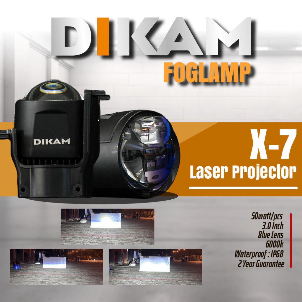 Jual BILED Foglamp Projector DIKAM S7A LASER 3 inch Lampu Kabut | Shopee Indonesia