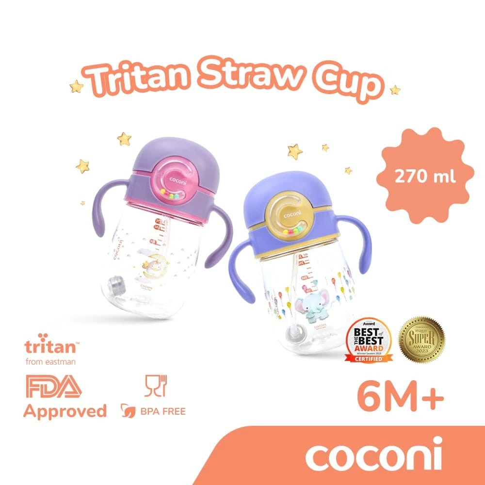 Jual ( OTH910 ) Coconi Tritan bottle 270ml - botol minum bayi anak dengan pemberat 360 - baby ...