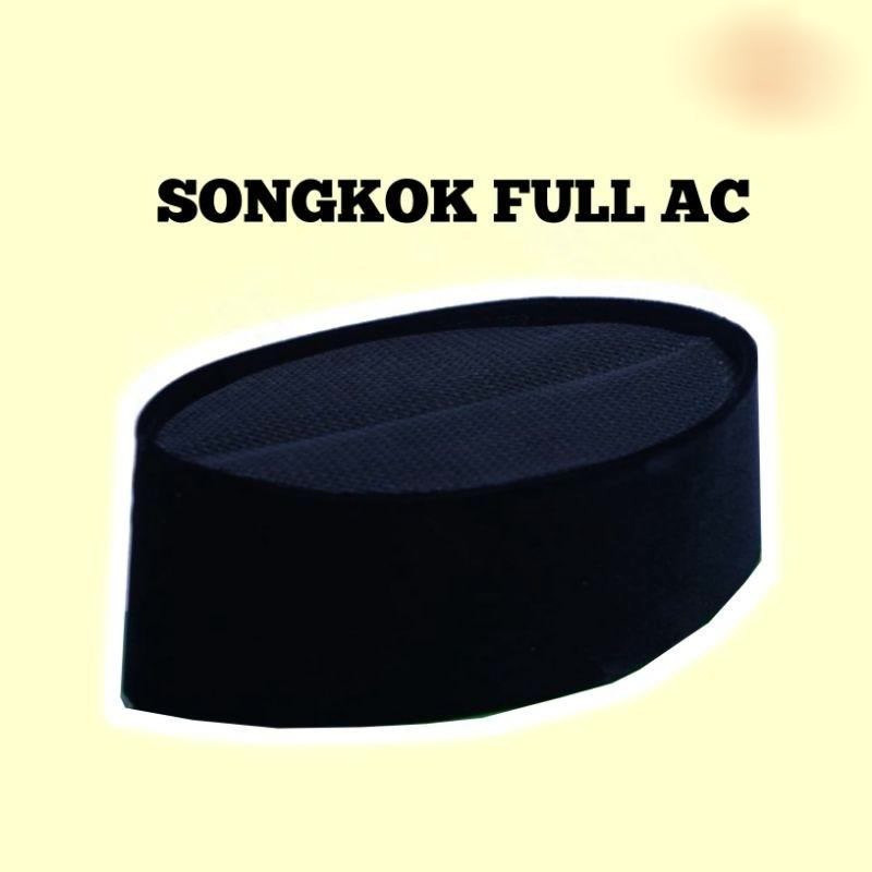 Jual BARU PECI HITAM POLOS SONGKOK HITAM FULL AC KOPIAH HITAM PREMIUM ...