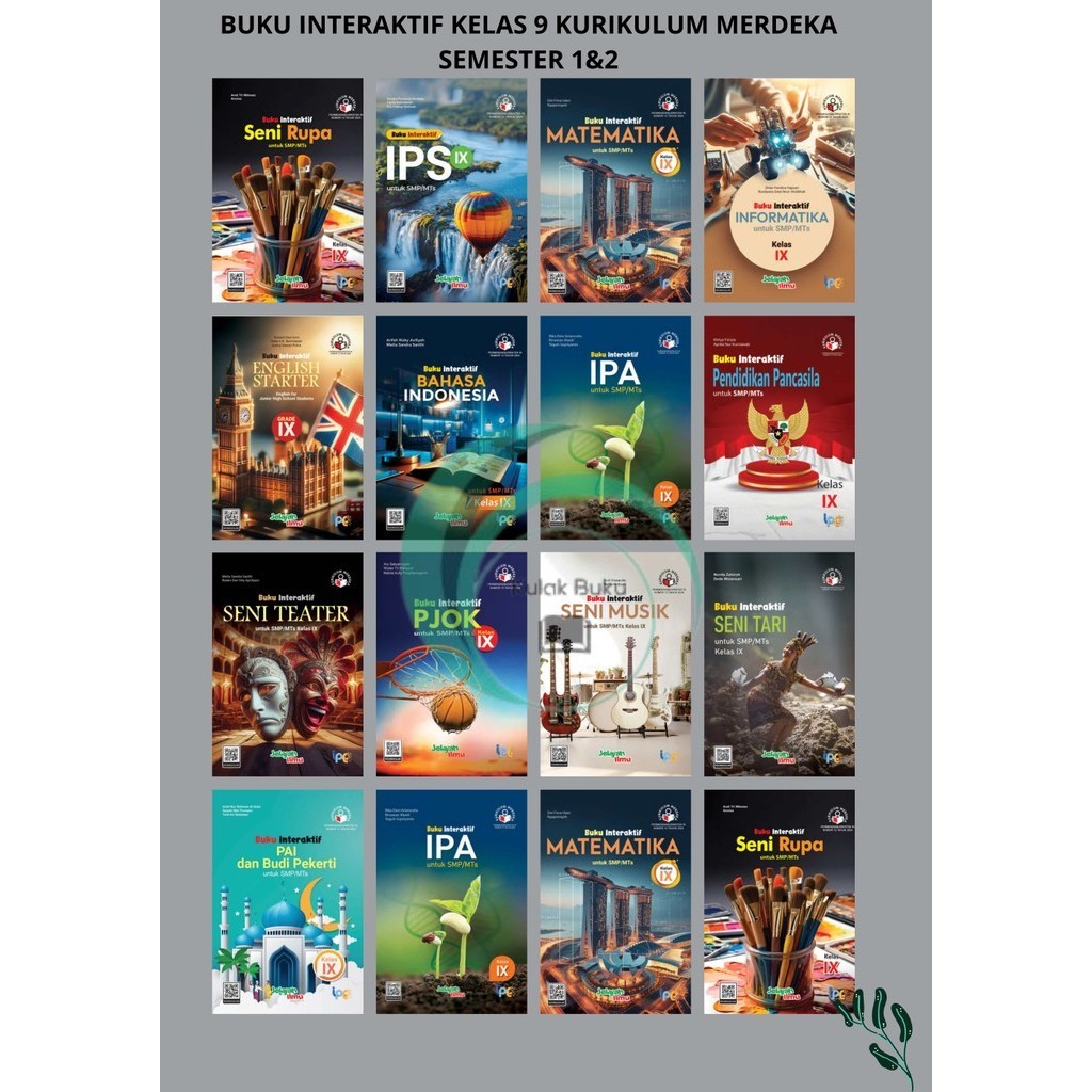 Jual Buku Paket Interaktif Kelas 9 SMP Kurikulum Merdeka Semester 1&2 Intan pariwara Tahun 2024 ...