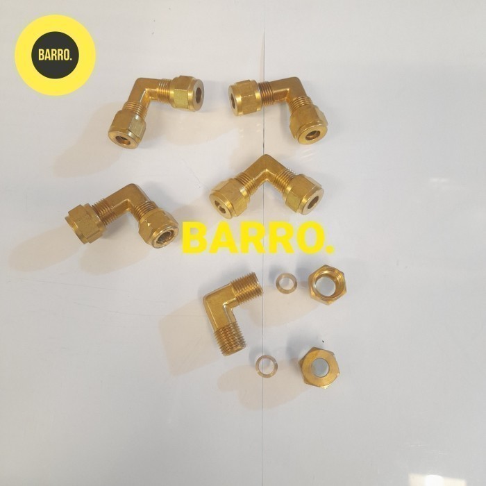 Jual Elbow Union Connector Kuningan 8 mm Pipa Tubing Tembaga | Shopee Indonesia