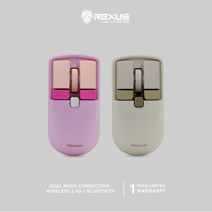Jual REXUS Mouse Wireless + Bluetooth Office Retro QB400 Recharge ...