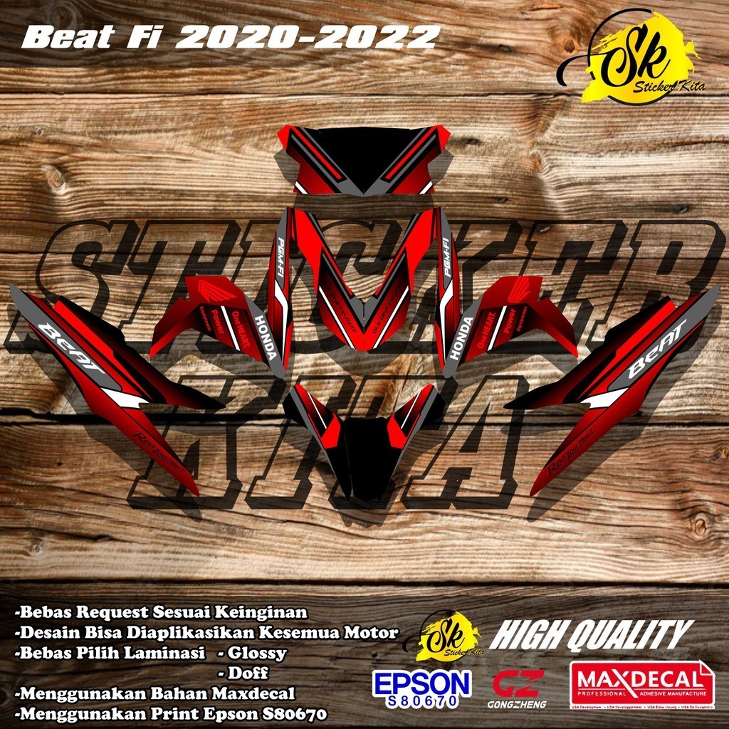 Jual DECAL STICKER FULLBODY MOTOR BEAT FI NEW 2020-2022 DESAIN VARIASI ...