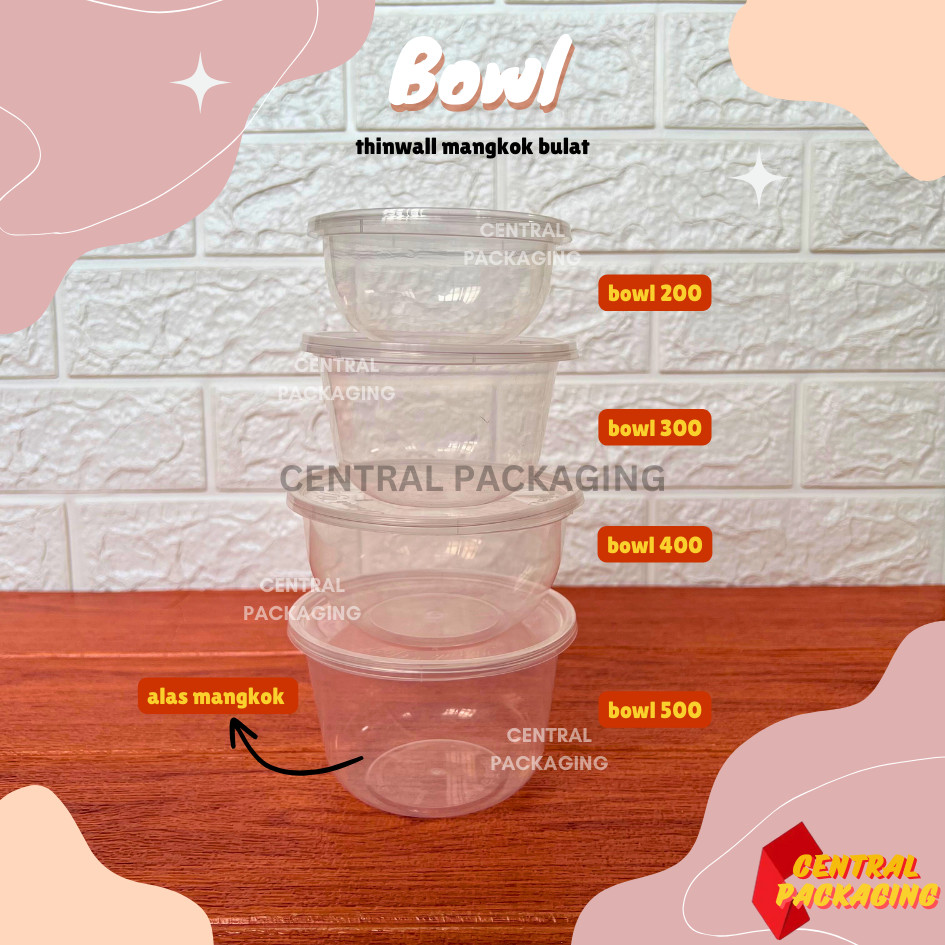 Jual [25PCS] Thinwall Mangkok ( Bowl ) MERK VICTORY / KLIR Kotak Mika Tempat Penyimpanan Pudding ...