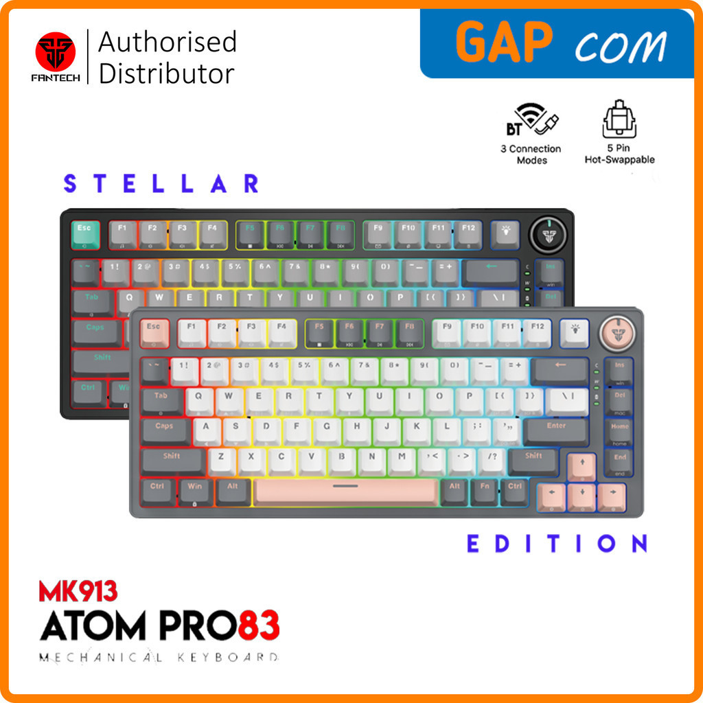 Jual Fantech MK913 Atom PRO83 RGB Stellar 80% Keyboard Wireless Gaming Mechanical | Shopee Indonesia