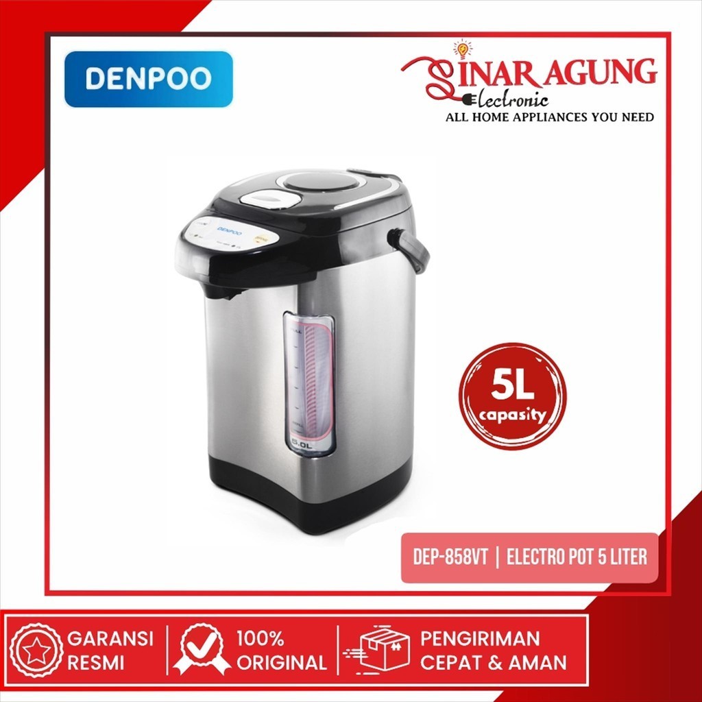 Jual DENPOO DEP-858VT / DEP-858-VT TERMOS LISTRIK 5 LITER - GARANSI ...