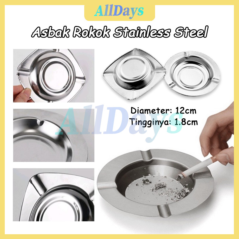 Jual Asbak Bulat Stainles / Mangkok tempat abu rokok anti karat / Asbak ...