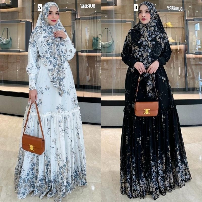 Jual Daisy Flow Series Dress Hitam Putih by Mariani Fashion READY TOKO ...