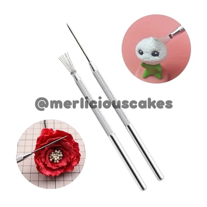 Jual Mini Pricking Tool and Needle Tool Set Fondant Gumpaste Cake Kue ...
