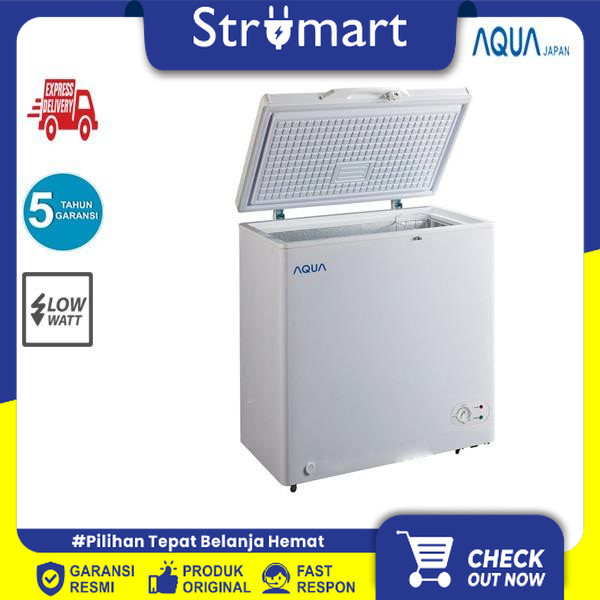 Jual AQUA CHEST FREEZER 100 LITER AQF-100 LOW WATT COOLER BOX MAKANAN ...