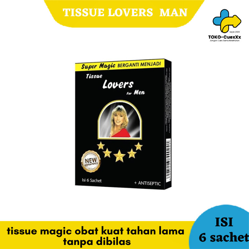 Jual Tissue Magic Lovers For Man isi 6 Sachet Tisu Magic Tahan Lama ...