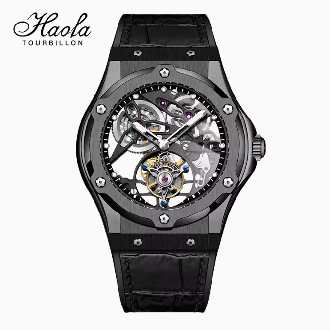 Jual ORIGINAL HAOFA 1916 DOUBLE BARREL TOURBILLON WATCH JAM TANGAN PRIA ...