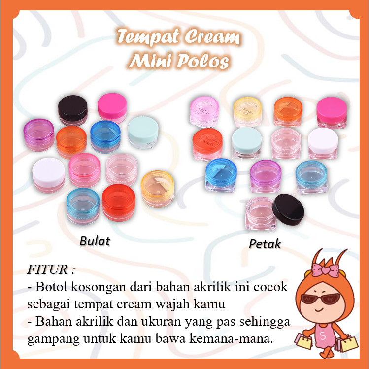 Jual NAJWA - Tempat Cream Mini / Wadah Cream Pot Jar Cream Bulat ...