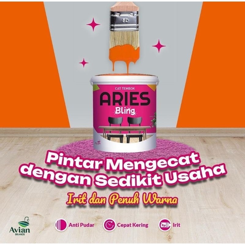 Jual Aries Bling Cat Tembok Interior 4.5Kg Ready Bandung | Shopee Indonesia